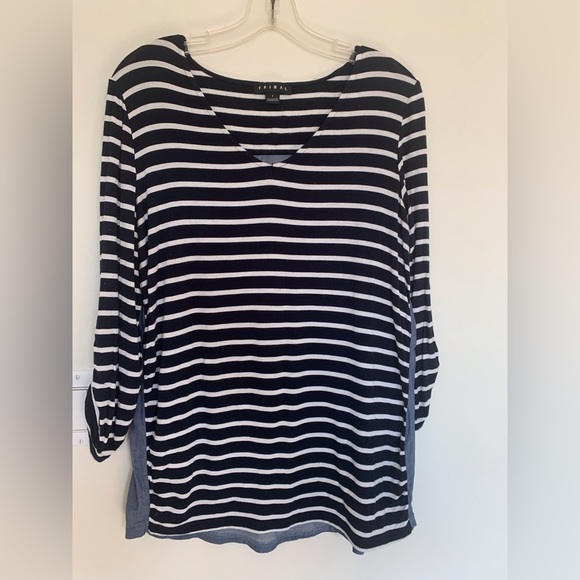 Tribal | Tops | Tribal Bluewhite Striped Top | Poshmark